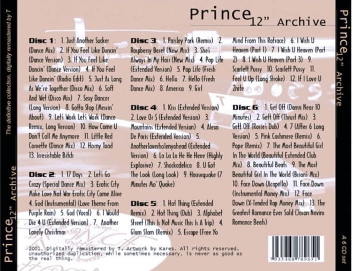 Prince - 12 Inch Archive (2001) 6CD SET
