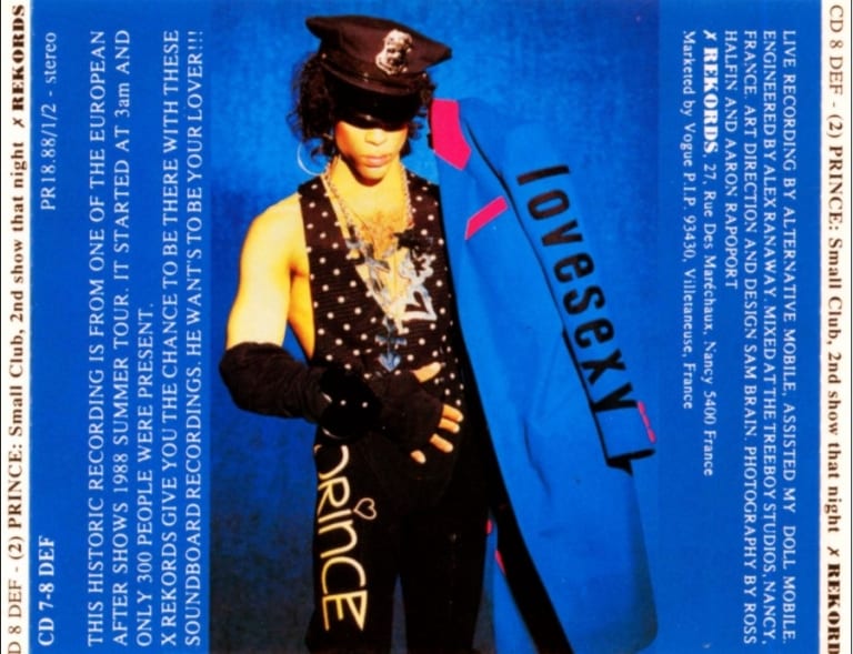 Prince - Small Club (2nd Show That Night) (1988) 2 CD SET