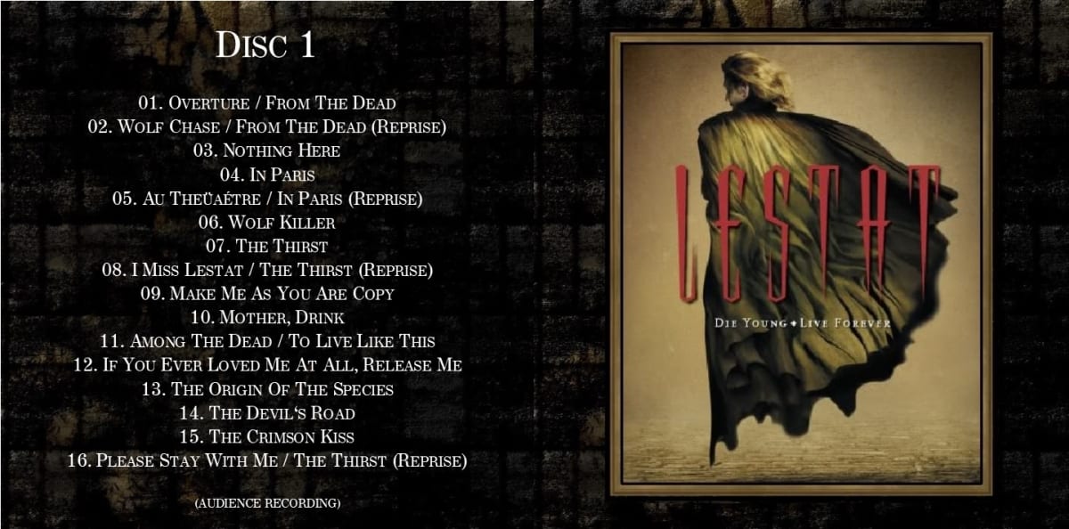 Lestat The Musical (San Francisco) (2006) 2 CD SET