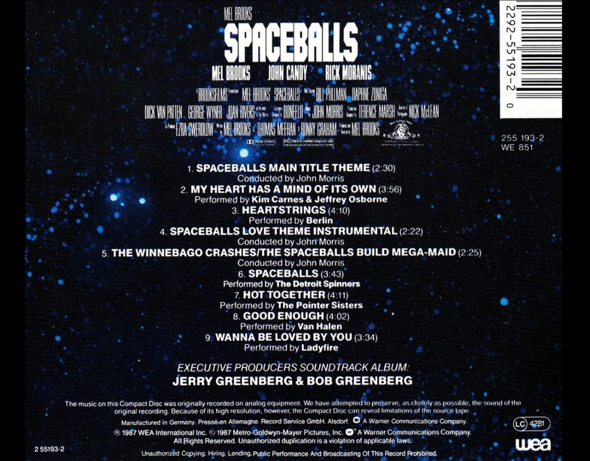 Spaceballs - Original Soundtrack (EXPANDED EDITION) (1987) / Complete ...