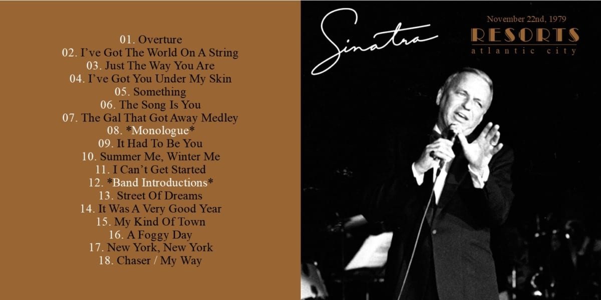 Frank Sinatra - Resorts International Hotel Casino, Atlantic City, NJ ...