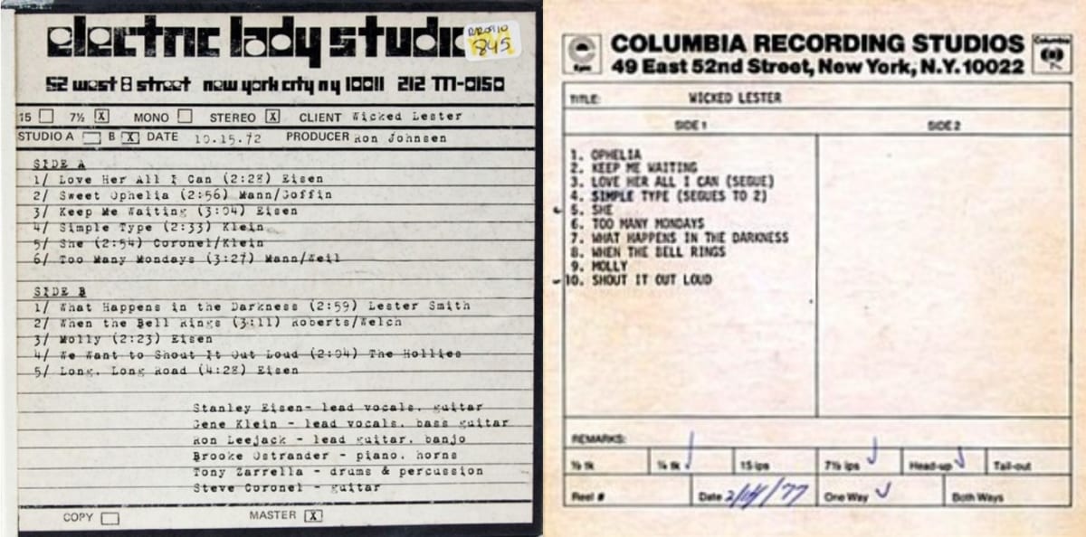 Wicked Lester (Gene Simmons & Paul Stanley) - Wicked Lester (UNRELEASED ...