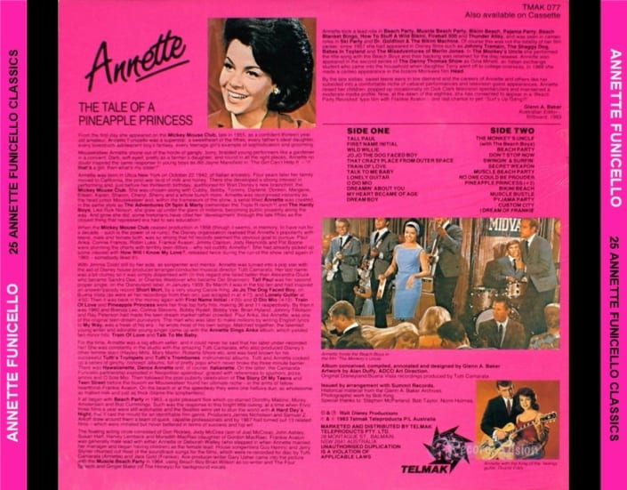 Annette Funicello - 25 Annette Funicello Classics (1983) CD