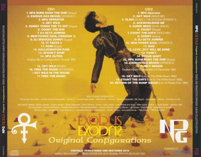 Prince & The NPG - Exodus: Original Configurations (Remix And Remasters ...
