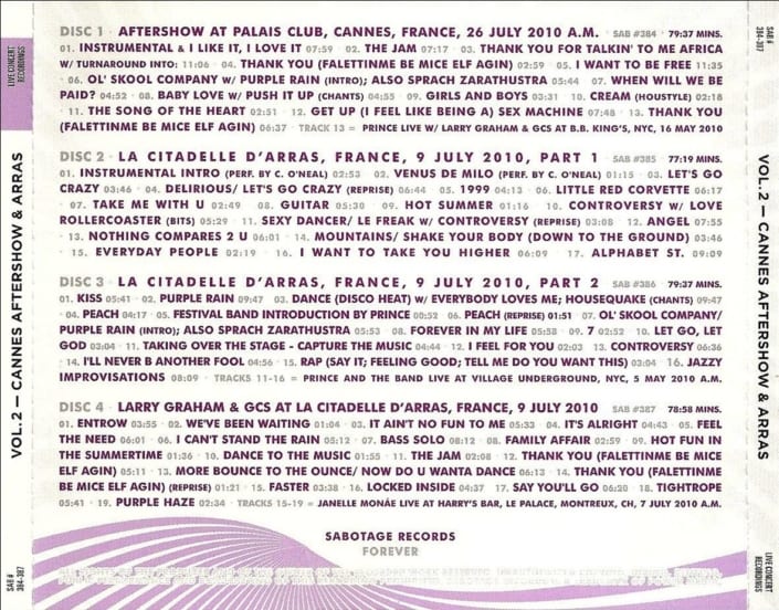 Prince - The Complete 20Ten European Summer Tour Recordings Vol. 2 (# ...