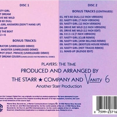 Vanity 6 - Vanity 6 (EXPANDED EDITION) (1982) 2 CD SET - The Music Shop ...