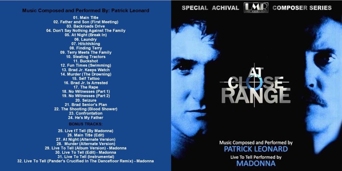 At Close Range - COMPLETE SCORE (UNRELEASED) (Madonna / Patrick Leonard ...