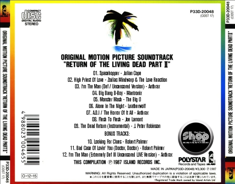 Return Of The Living Dead II (Original Soundtrack (EXPANDED EDITION ...