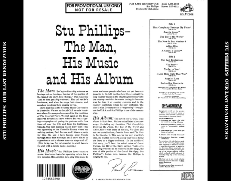 Stu Phillips - Our Last Rendezvous (1968) CD