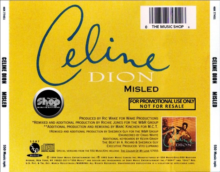 Céline Dion - Misled (Remixes) (1994) 2 CD SET