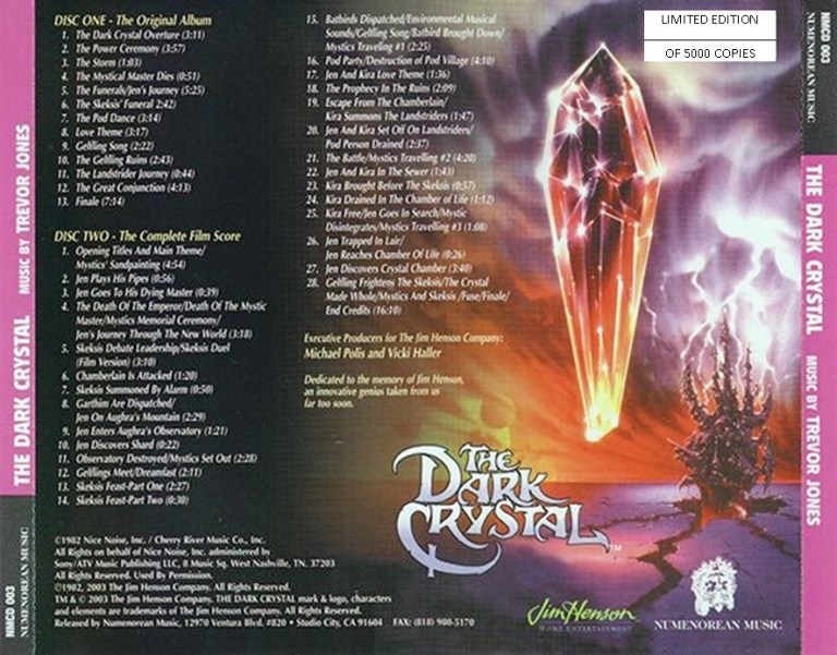 Trevor Jones - The Dark Crystal - Original Soundtrack (Limited Edition ...