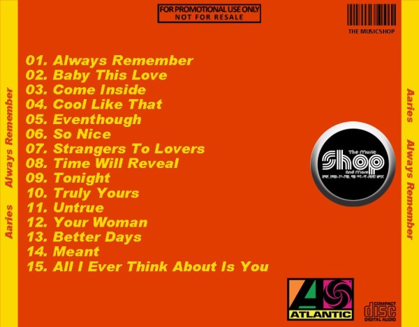 Aaries - Always Remember (UNRELEASED ALBUM) (2002) CD