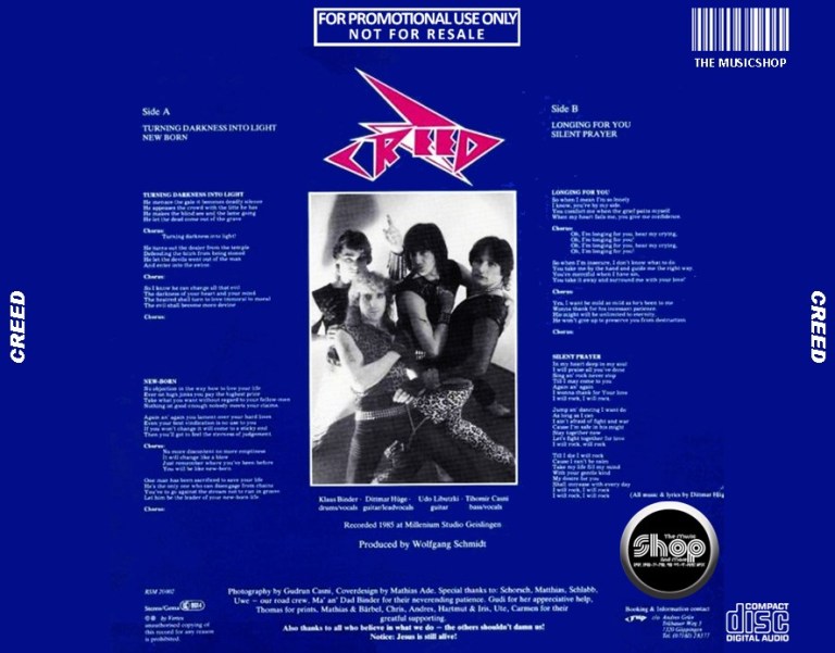 Creed - Creed (EP) (1986) CD