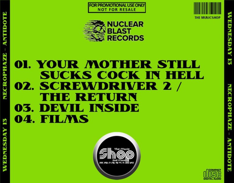 Wednesday 13 - Necrophaze / Antidote (2021) CD