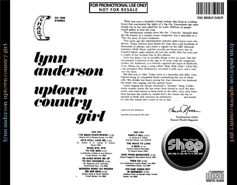 Lynn Anderson - Uptown Country Girl (1970) CD