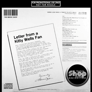 Norma Jean - Sings A Tribute To Kitty Wells (1966) CD