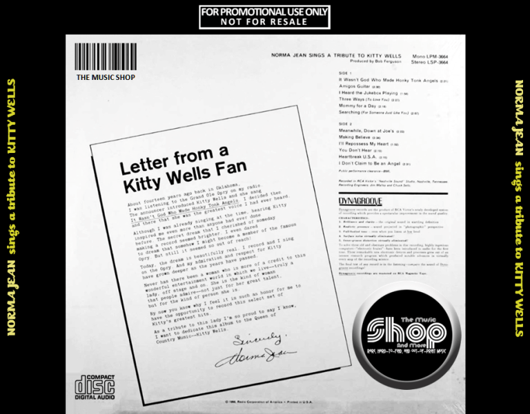 Norma Jean - Sings A Tribute To Kitty Wells (1966) CD