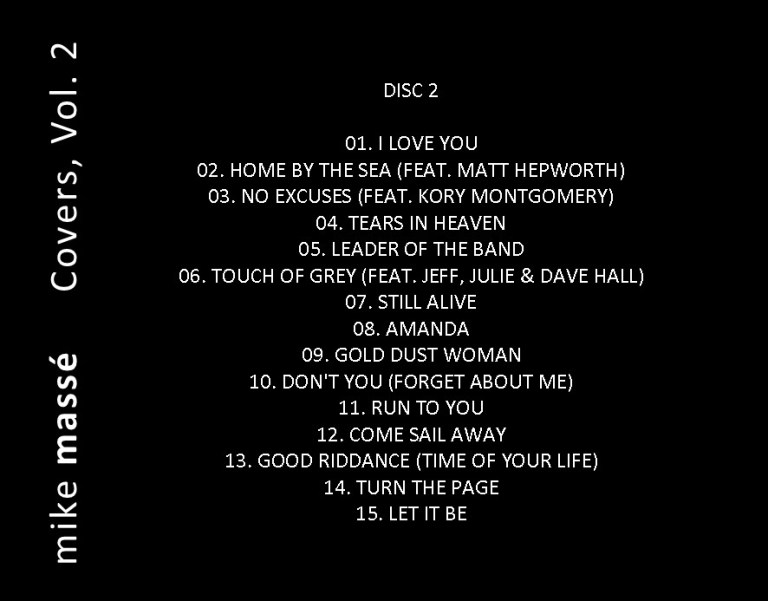 Mike Massé - Covers, Vol. 2 (2017) 2 CD SET