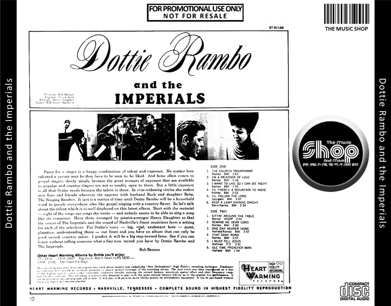 Dottie Rambo - Dottie Rambo And The Imperials (1965) CD